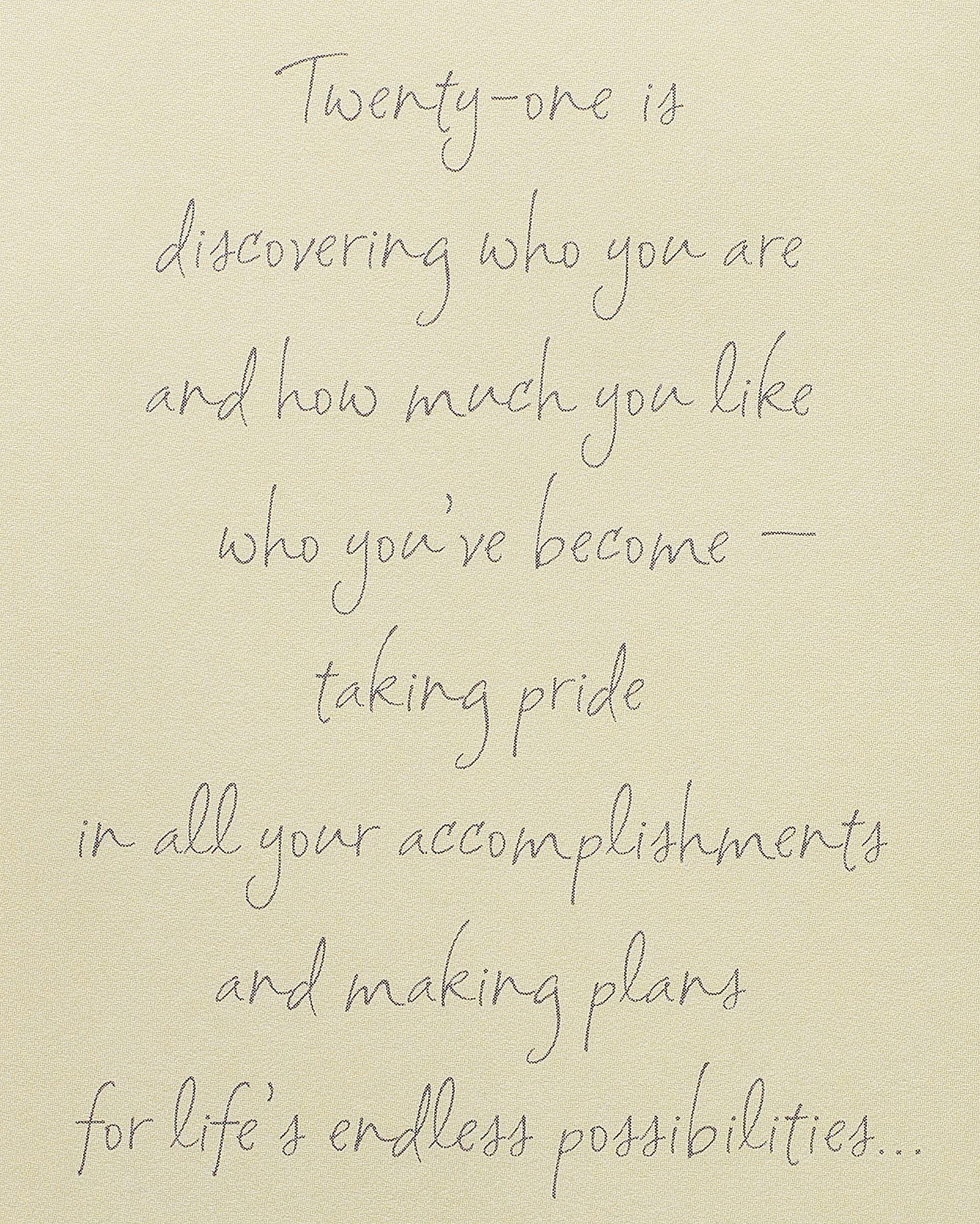 American Greetings 21st Birthday Card (Being Young)