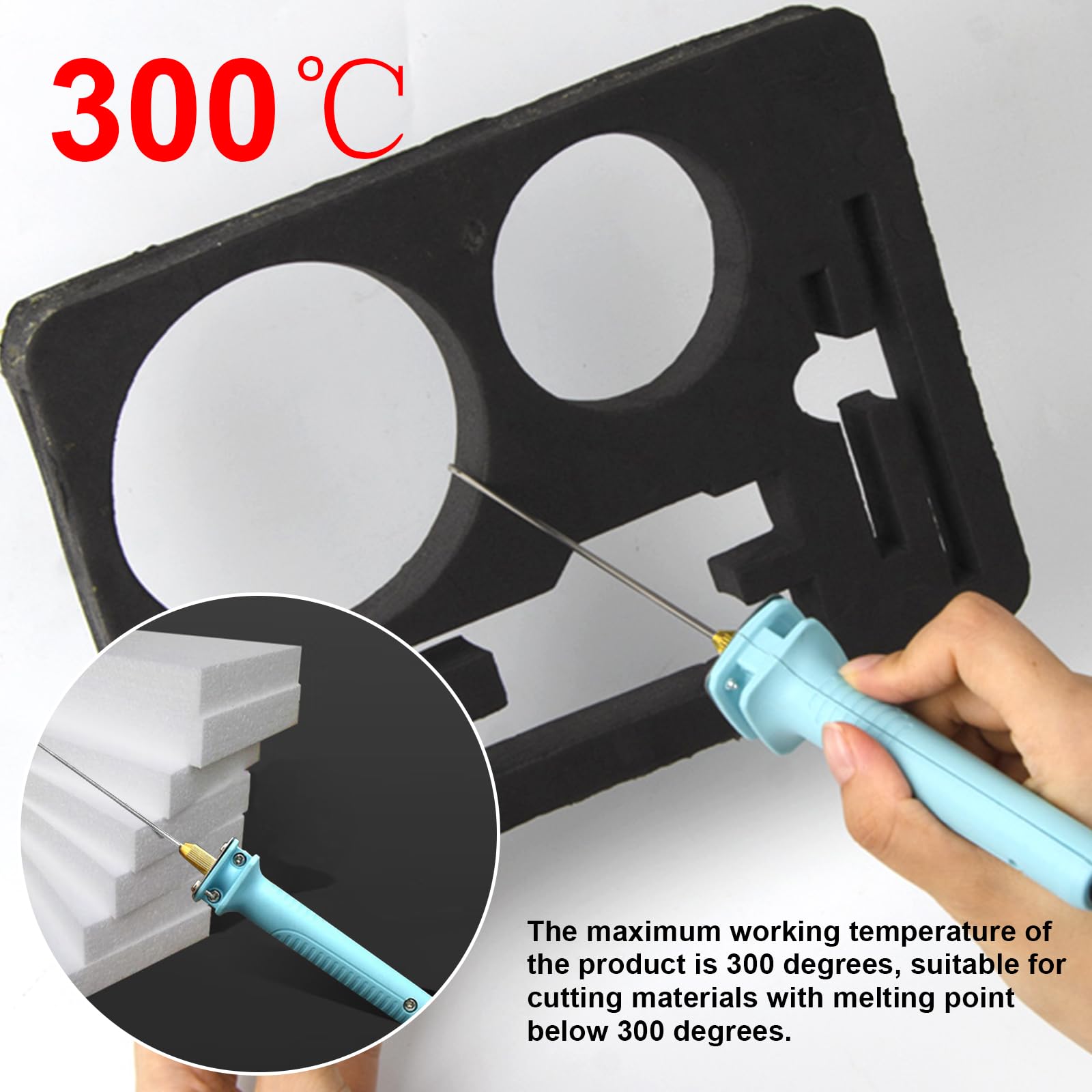 Foam Cutter Electric Hot Wire Foam Cutter Kit Foam Cutting Pen Set 30W 10cm Styrofoam Cutting Pen With Power Adaptor Electric Cutting Machine Pen Tools Kit For Art Making Foam Carving