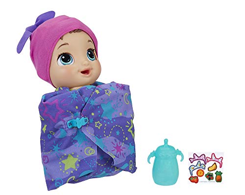 Baby Alive Baby Grows Up (Dreamy) - Shining Skylar or Star Dreamer, Growing and Talking Baby Doll, Toy with 1 Surprise Doll and 8 Accessories, Blue
