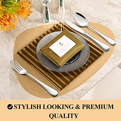 Wildone 20-Piece Silverware Set, Stainless Steel Flatware Cutlery Set Service for 4, Tableware Eating Utensils Include Knife/Fork/Spoon, Mirror Polished, Dishwasher Safe