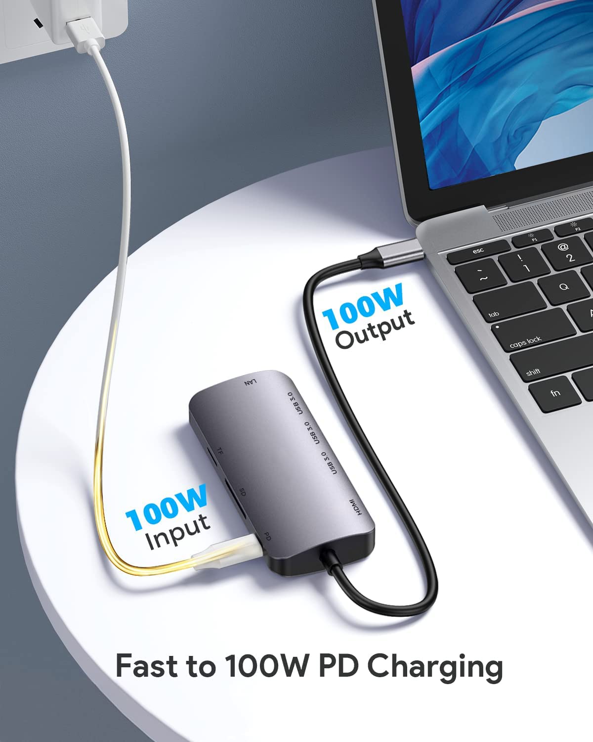 vilcome USB C Hub Adapter, 8-in-1 USB C Adapter,with 4K USB C to HDMI,SD/TF Card Reader and Ethernet,3 USB 3.0 Ports,87W Power Delivery,for MacBook Pro, iPad Pro 2019/2018, Pixelbook, XPS, and More