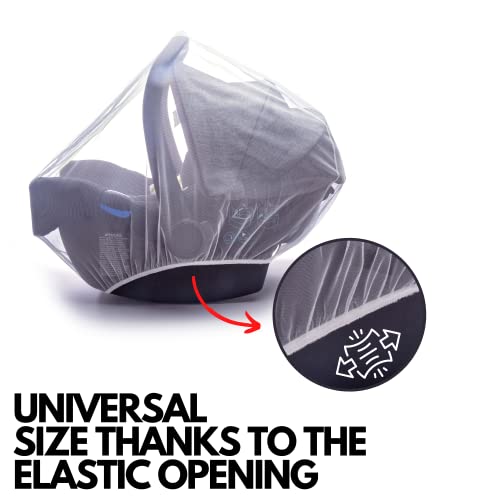 Baby Mosquito Net for Strollers, Mosquito Netting for Baby Strollers, Bassinets, Car Seats, Cradles, Playyards, and Mini Cribs. Durable and Breathable Mesh Protection