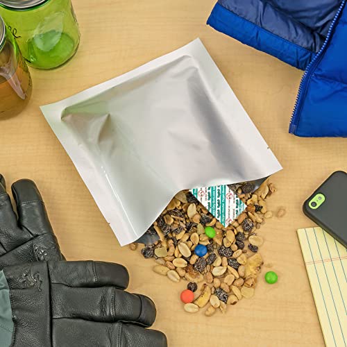Dry-PacksMB8x8-100CC-80PK80 - 1 Quart Mylar Bags & Oxygen Absorbers for Dried Food & Long Term Storage by ®!, Silver