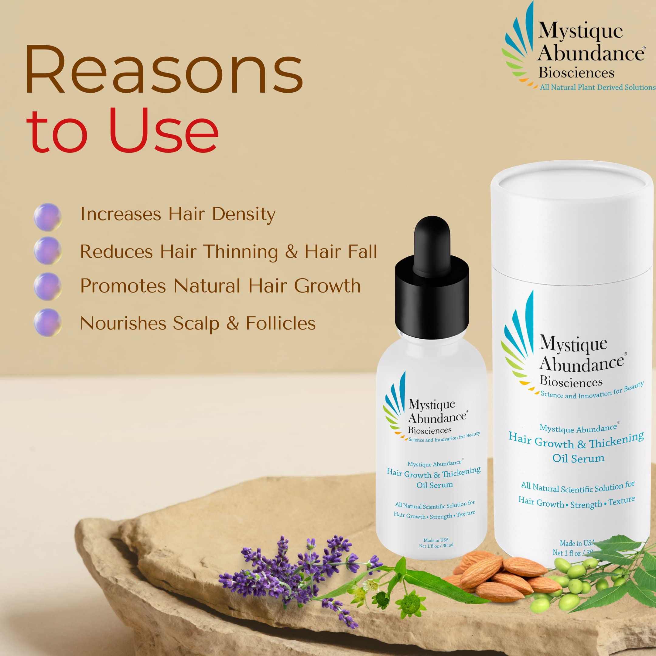 Herbal Hair Growth Oil: Extra Strength Serum for Growth, Anti-Thinning & Hair Fall, Tangle-Free Tresses, Soothe Dandruff, Dry & Itchy Scalp, and Combat Male Pattern Baldness