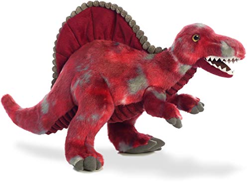 Aurora® Ferocious Dinos & Dragons Spinosaurus Stuffed Animal - Prehistoric Fun - Cuddly Companions - Red 17.5 Inches