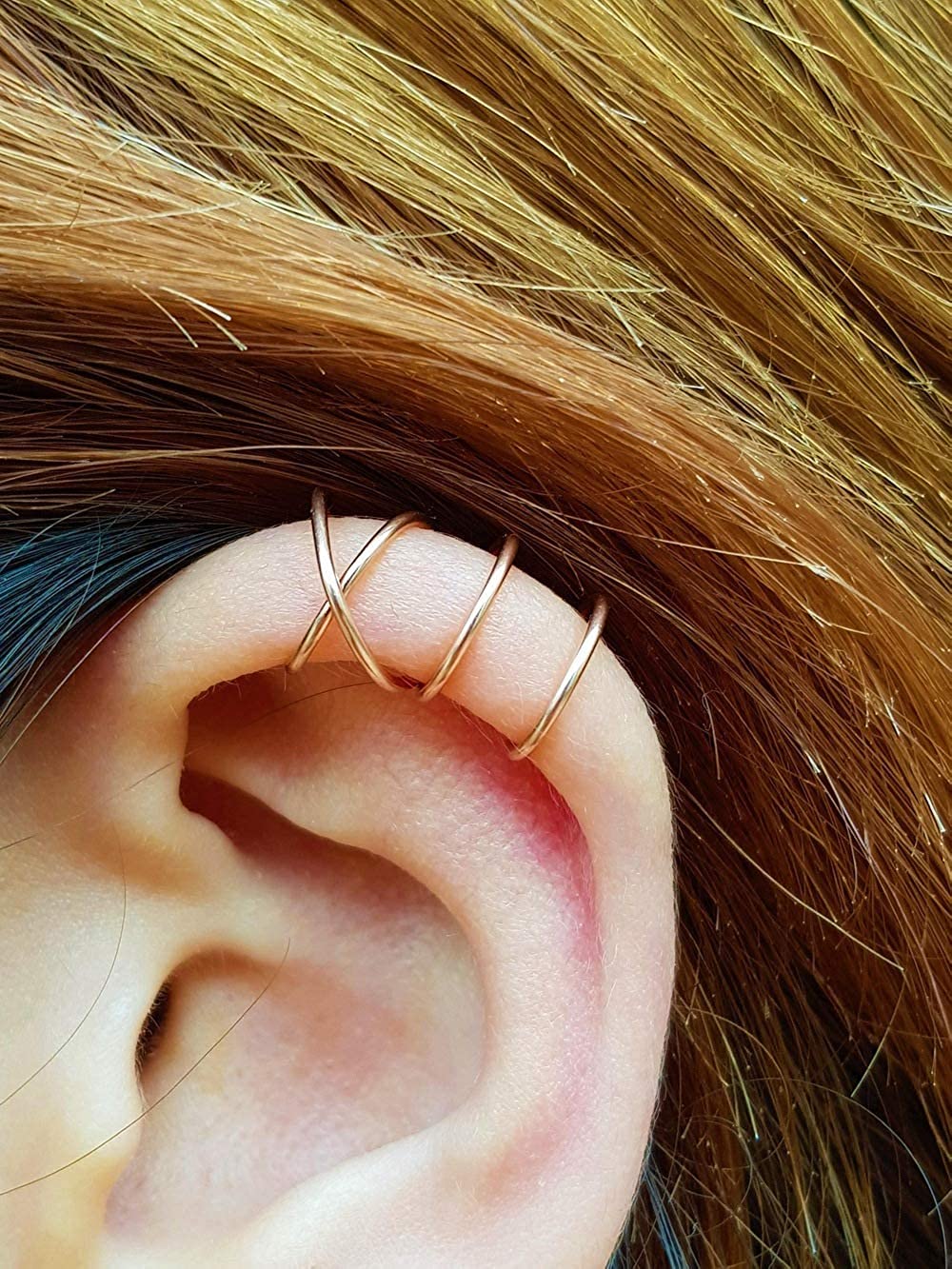 2PCS S925 Sterling Silver Ear Cuff No Pierce Ear Cuffs Minimalist Cuff Earrring Fake Cartilage Earring for Women(sliver)