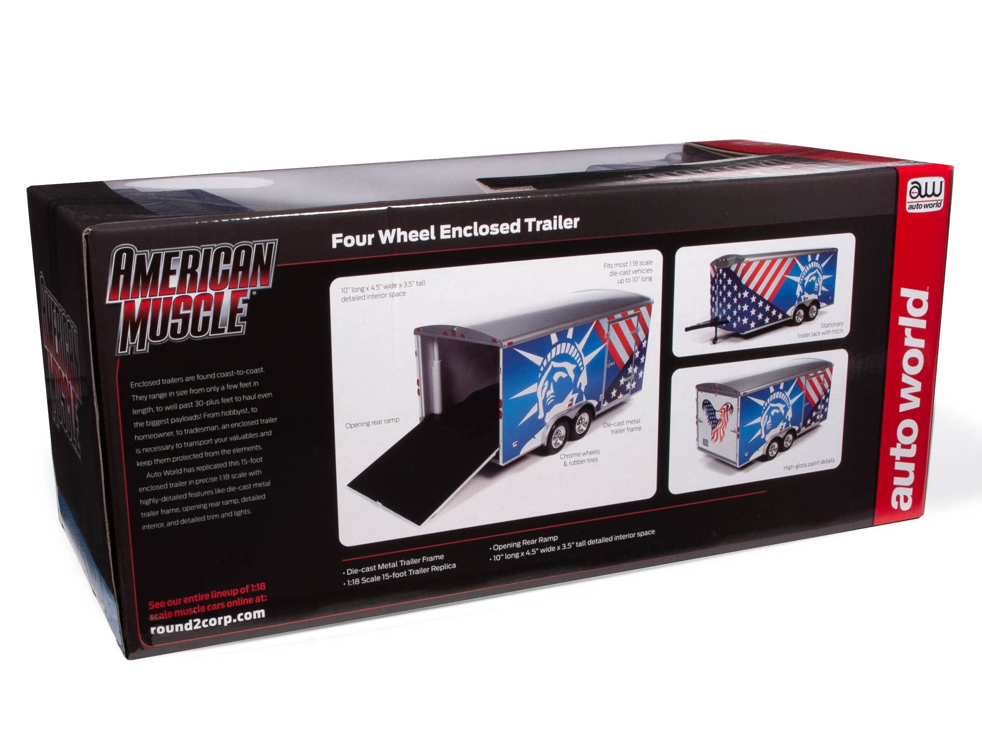 American Muscle Enclosed Trailer 1:18 Diecast Model