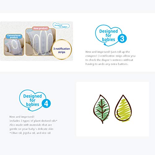 Baby Organic Diapers β Moony Natural Diapers Bundle with Americas Toys Wipes β Japanese Diapers Organic Cotton Additive-Free Ingredients Notification Strips Packaging May Vary Small (9-18 lb) 58 Count