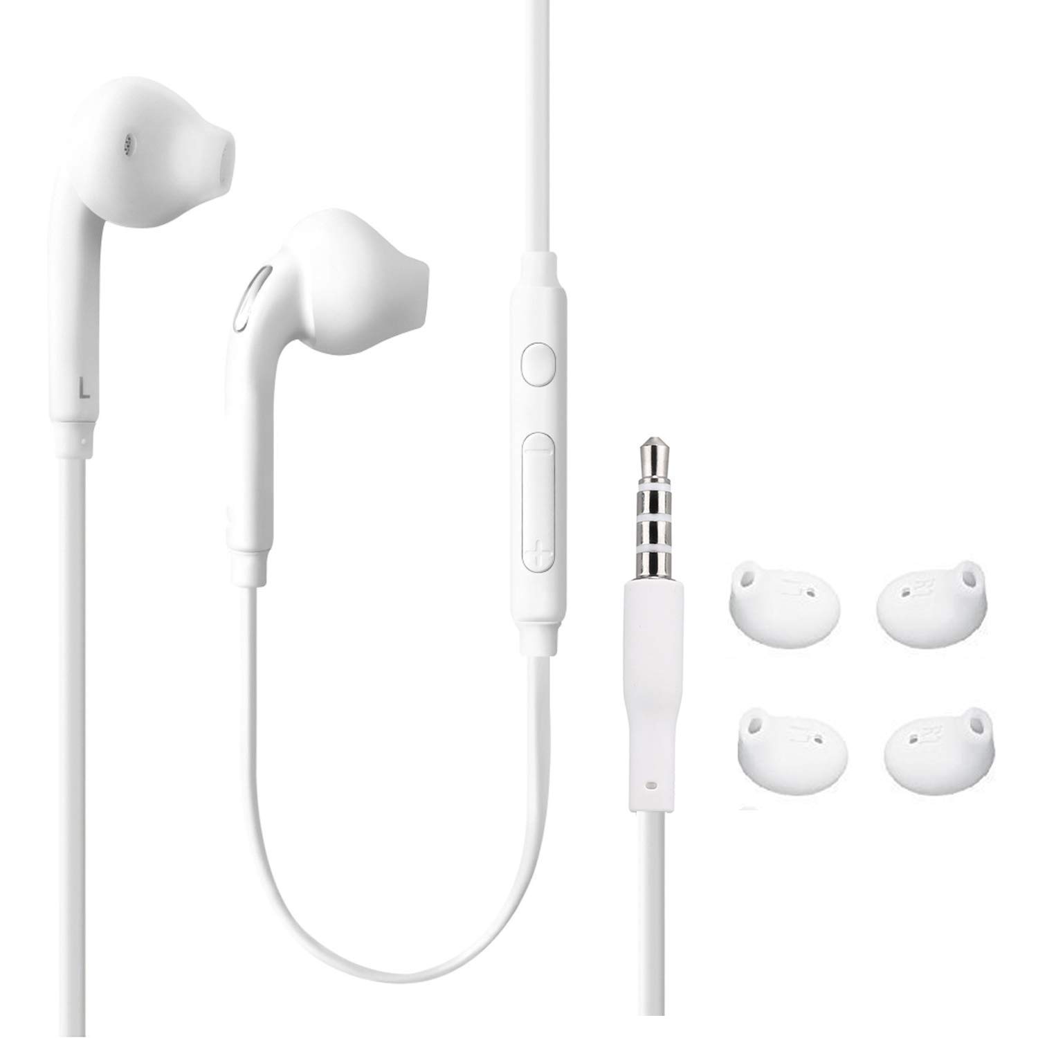 3.5mm Headphones, (2 Pack) Aux Wired in-Ear Earphones/Earbuds with Mic and Remote Control Compatible with Galaxy S10 S9 S8 S7 S6 Edge + Note9 8 7 6 5 and More Android Devices