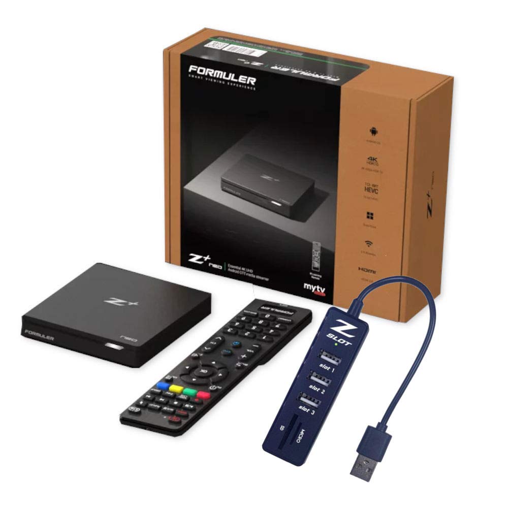 Formuler Z+ Plus Neo – Budget-Friendly Android Box with Wireless Networking & MYTVOnline 2 + Extra Bonus Z Slot USB Hub