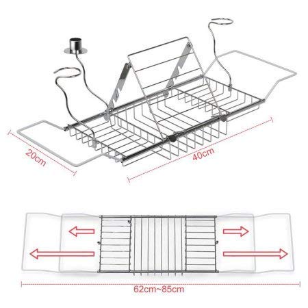 Bath Tray,Bathtub Caddy Tray For Luxury Bath European Bathtub Caddy And Tray Expandable Bath Tray ,Bathtub Caddy Tray For Luxury Bath With Extending Sides Wine Glass Holders And