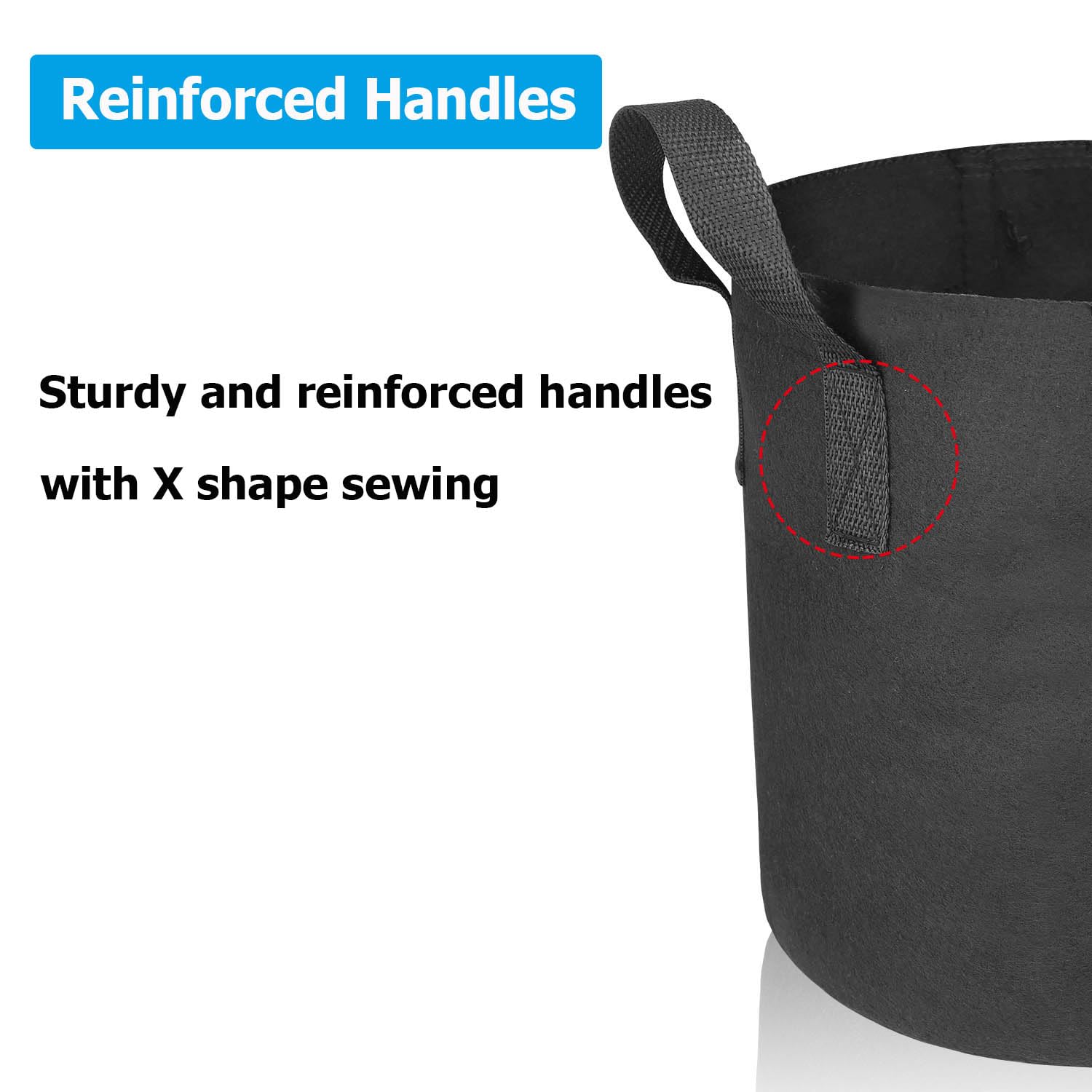 ADORMA 12 Packs 3 Gallon Grow Bags, Heavy Duty 300G Thickened Nonwoven Fabric Plant Pots with Handles
