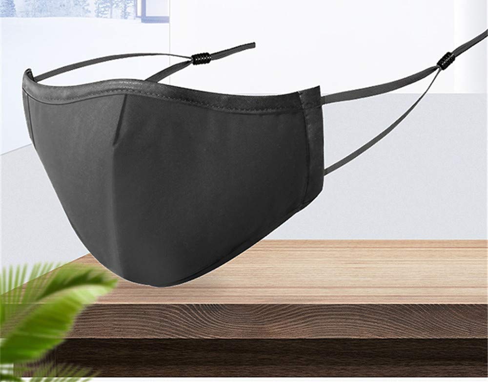 Suxgumoe Dust Mask, 2PCS Washable Reusable Cotton Anti Pollution PM2.5 Mask Face Mouth Mask with 2pcs Activated Carbon Filter