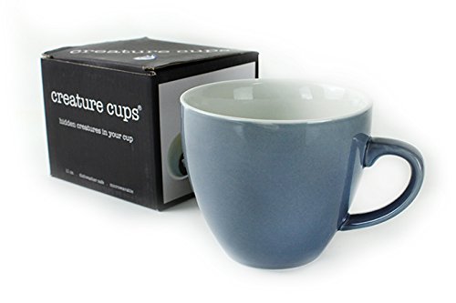 Creature Cups Turtle Ceramic Cup (11 Ounce, Wedgewood Blue Exterior) - Hidden Sea Animal Inside - Birthday, Holiday & Housewarming Gift for Ocean and Coffee & Tea Lovers