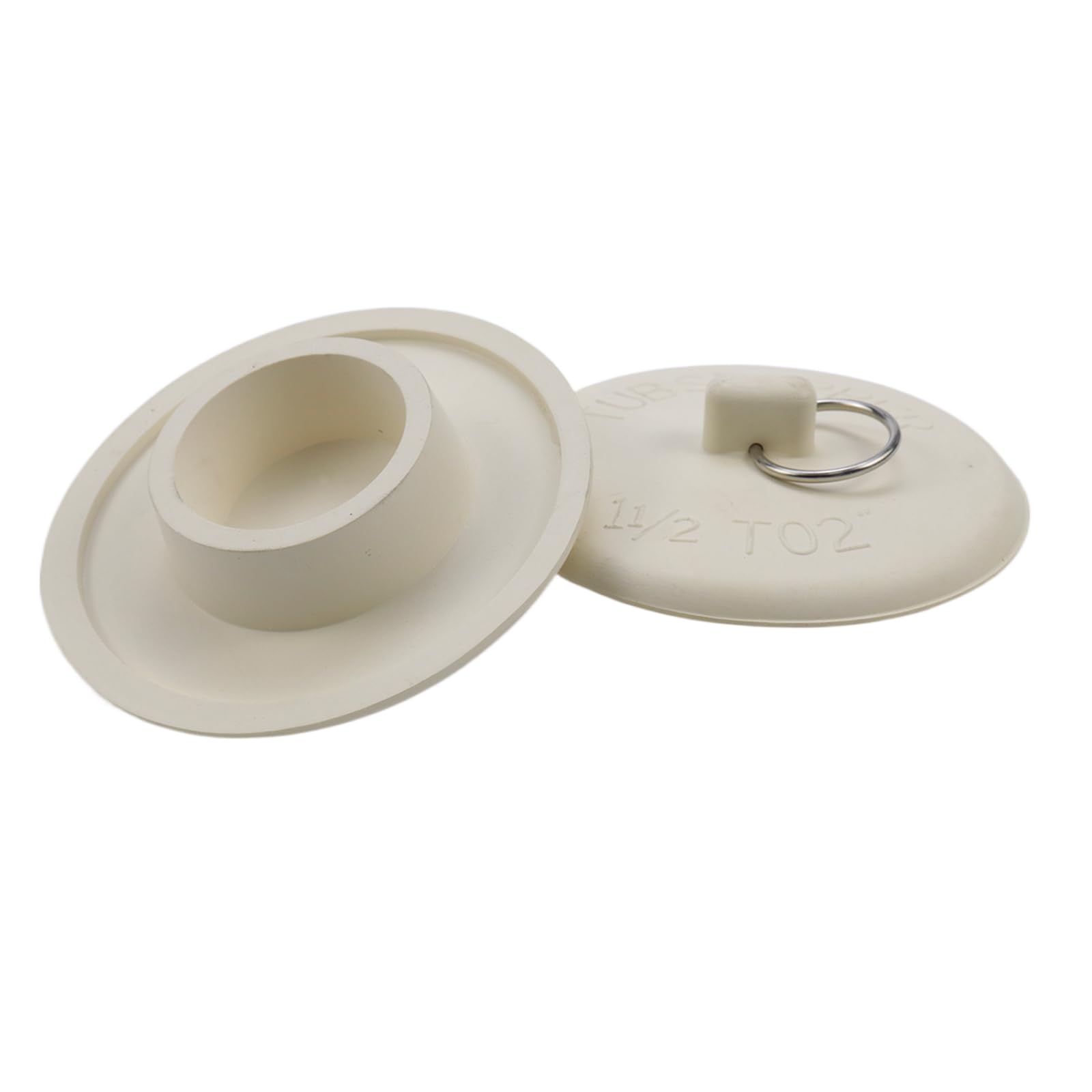 Pufguy 2pcs Rubber Drain Stopper White Sink Rubber Stopper Rubber Sink Stopper Kitchen Drain Drain Stopper Utility Sink Stopper Sink Drain Stopper for for Kitchen Bathroom or Laundry