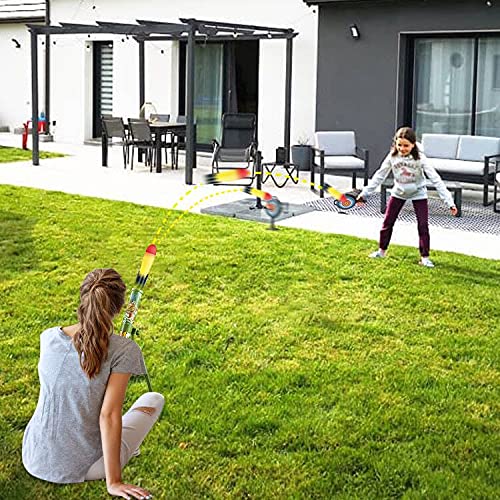 deAO Launcher Toy Shooting Game Toy Play Set with Music Function, Adjustable Elevation and Foam Rocket Missiles Included β Great Indoor and Outdoor Fun for Kids