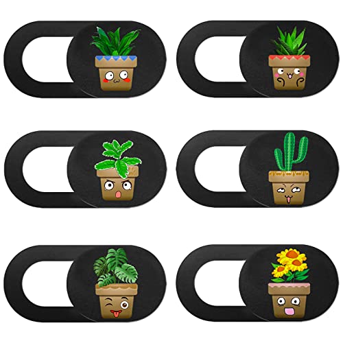 Anoys Webcam Cover (6 Pcs) Ultra-Thin Camera Cover Privacy Protector, Cover Slide for Laptop, Mac, MacBook Air, iPad, PC, Cell Phone, Webcam Covers Laptop (Green Bonsai