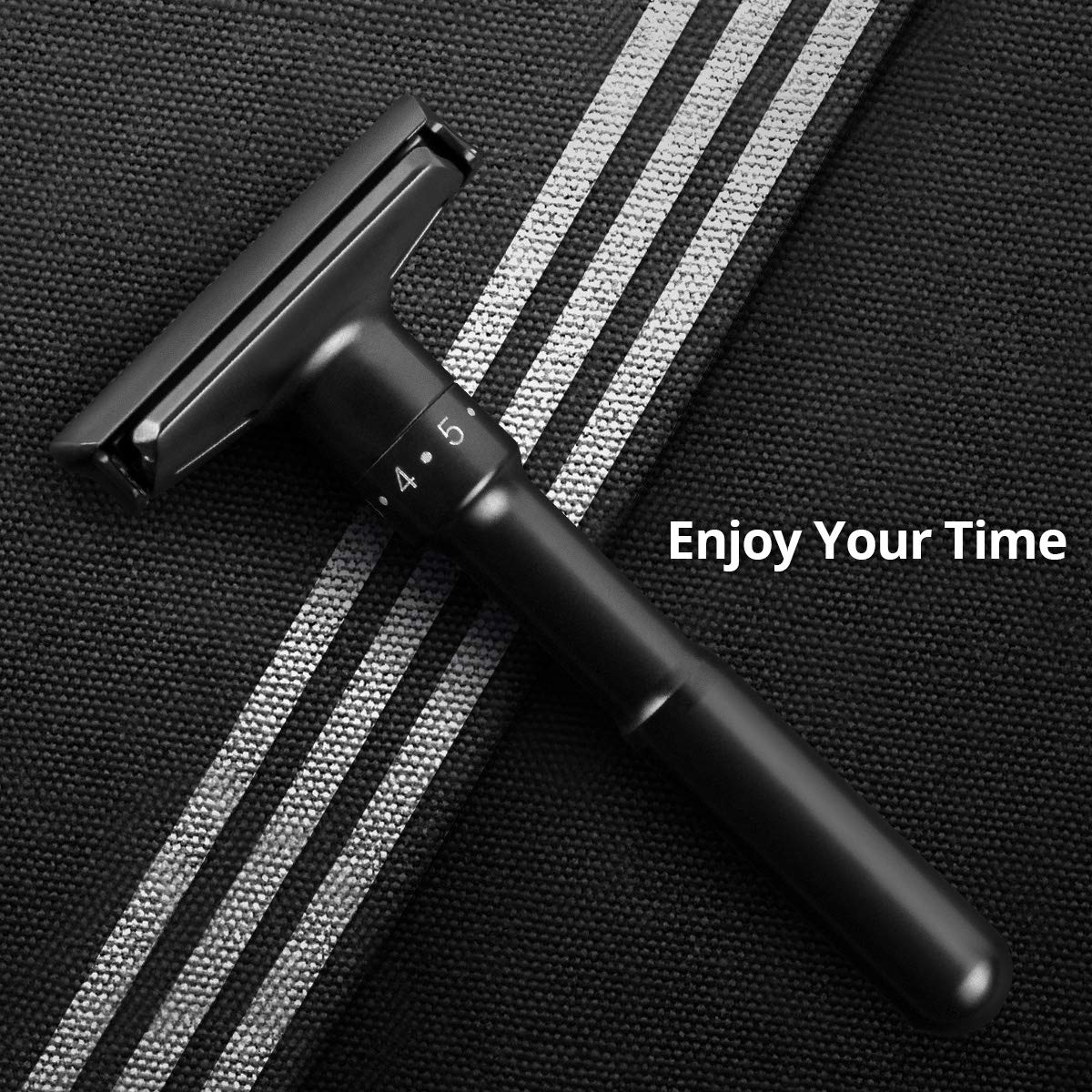 QSHAVE Adjustable Double Edge Safety Shaving Razor Deluxe Set (Razor with Stand)
