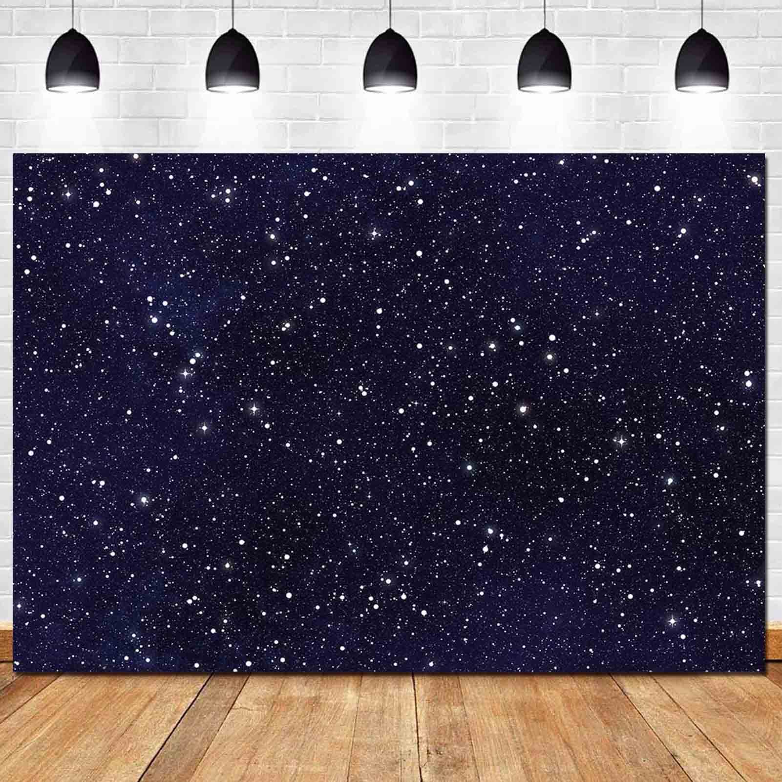 7x5FT Soft Fabric/Polyester Night Sky Star Universe Space Starry Photography Backdrops Kids Boy or Girl Birthday Party Decor Photo Background Banner