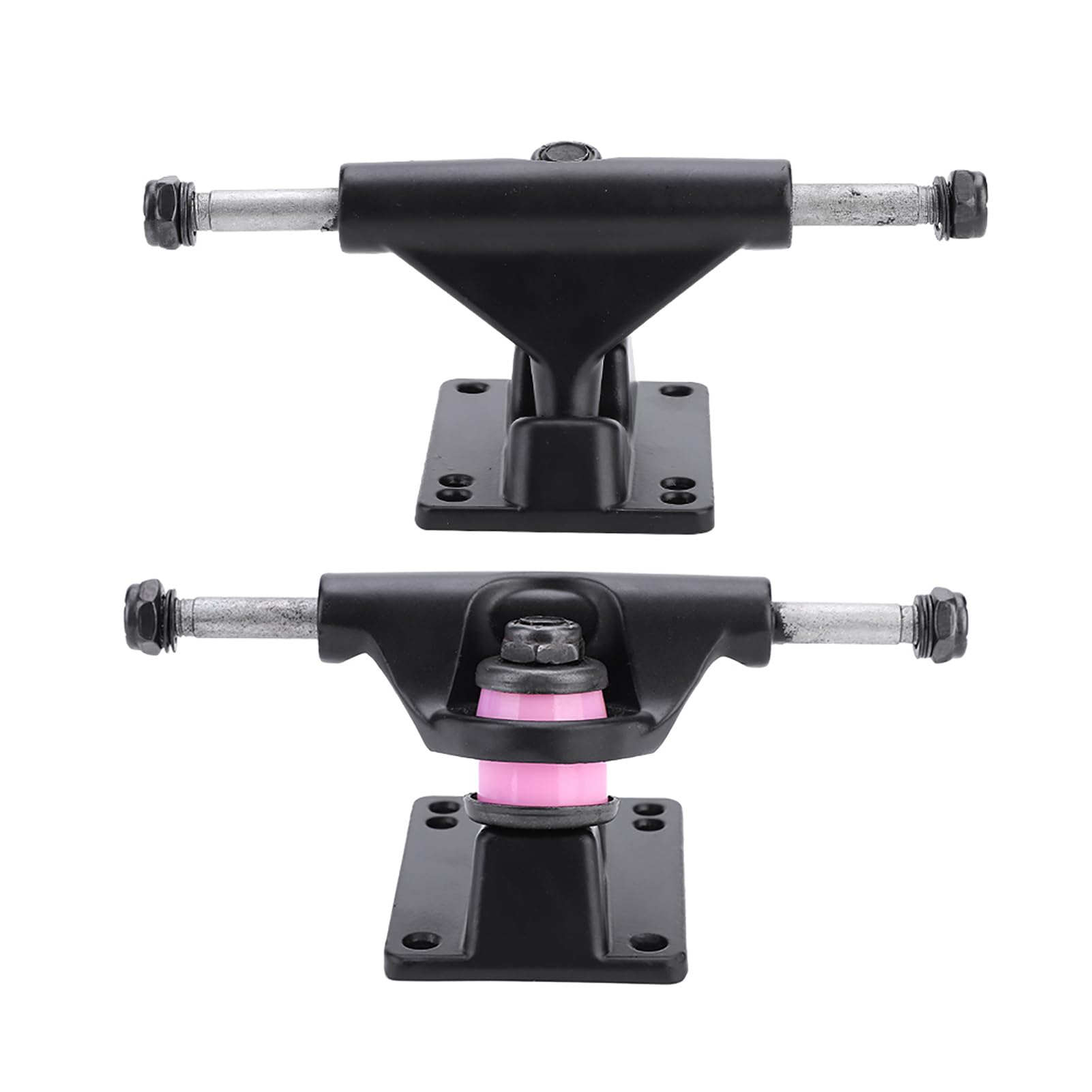2pcs Skateboard Truck Independent Skateboard Aluminum Metal Alloy Skateboard Trucks 3.25inch Wheels(Black)