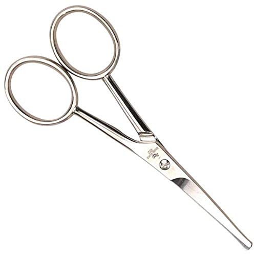 Dubl Duck Stainless Steel Ear/Nose Curved Pet Grooming Shears, 4-Inch