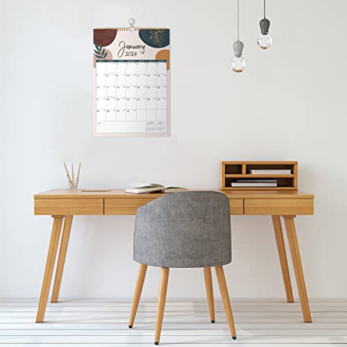 Calendar 2023-2024 - Aug. 2023 - Dec. 2024, 2023-2024 wall calendar with 18 Months, 17" x 12", Twin-Wire Binding + Hanging Hook + Large Blocks with Julian Dates, 2023-2024 Calendar for Organizing - Colorful Lump