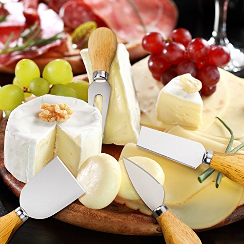 8 Cheese Knives Set-2 Cheese Mini Knife, 2 Cheese Butter Knife, 2 Cheese Spatula & 2 Cheese Fork
