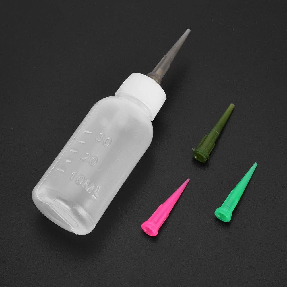 Xmasir Jagua Henna Applicator Bottles Kit for Tattoo Body Paint,Multi Purpose Precision Applicator Set 4 Pcs 1 Oz. Henna Bottle with 4 Pcs Caps 16 Pcs Needle Tips Sizes