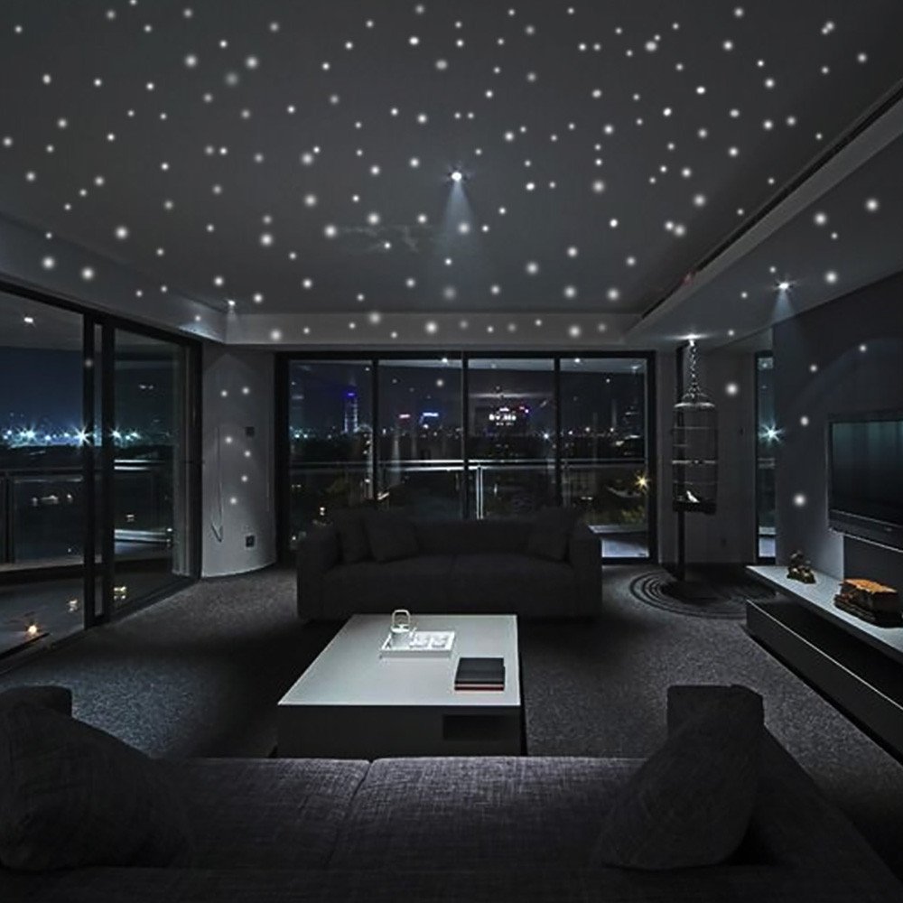 Keepfit 2 Pack Glow in The Dark Star Wall Stickers 407 Pcs Round Dot Luminous Kids Room Decor