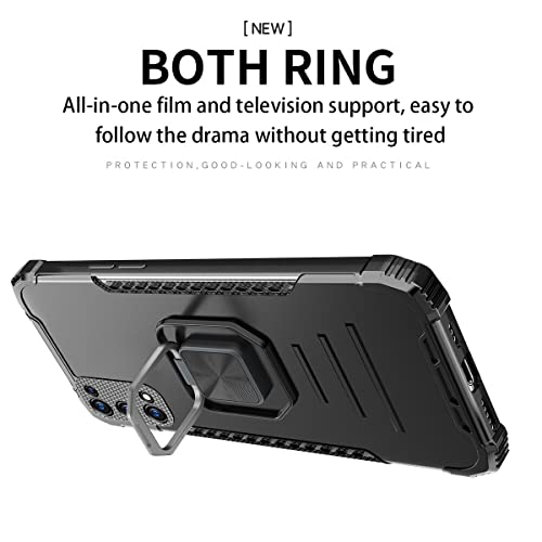 Back Case Cover for Oppo Realme 7 Pro Case,Drop Tested Cover with Magnetic Kickstand Ring Car Mount Protective Case,Hybrid Hard PC Soft TPU Shockproof Protective Case Protective Case