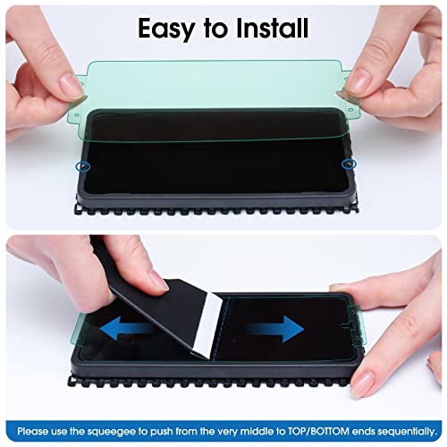amFilm Screen Protector for Samsung Galaxy S22 5G 6.1 Inch [100% Fingerprint ID Compatible] with Tempered Glass Camera Lens Protector and Easy Installation Tray, HD Clear, Hybrid Film, 2+2 Pack