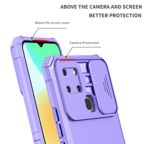 Back Cover Silicone Kickstand Case Compatible Compatible with infinix Smart 6,[3 Stand Ways] Vertical and Horizontal Stand Case,Full Body Hard Slim Protective Phone Case Lanyard Case