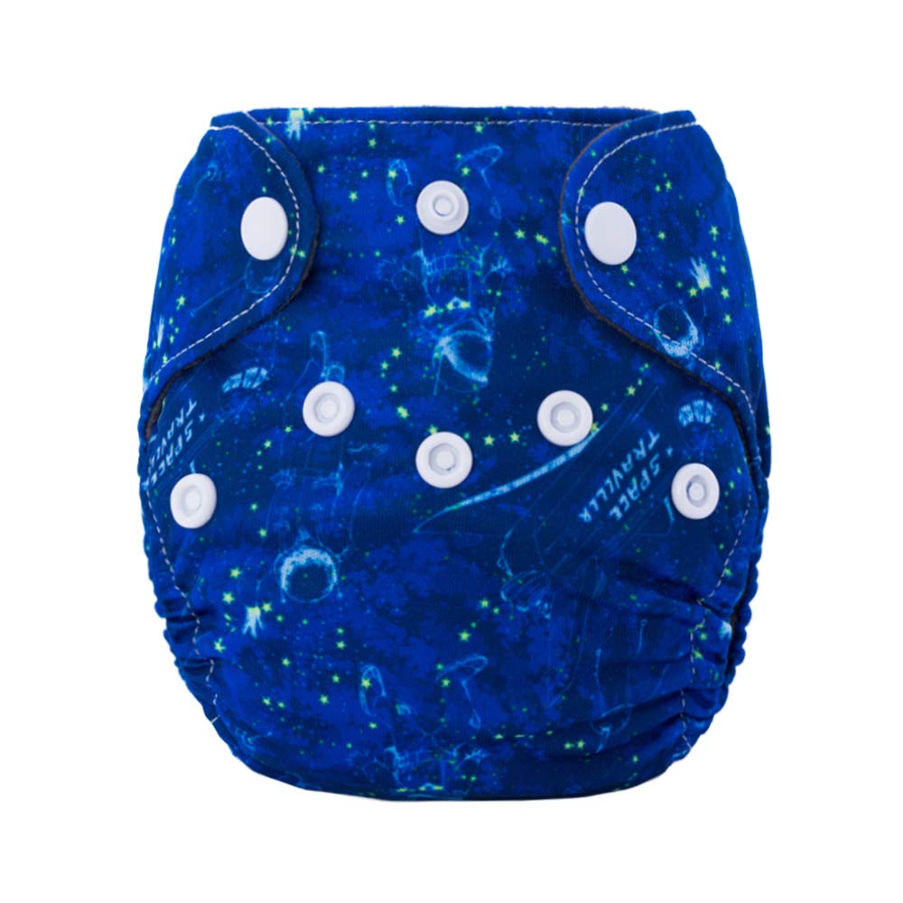 Thank u Mom Cloth Diapers Newborn All in One for Full Term or Preemie Babies or Smaller Infants 6Pack (Space Mysteries)