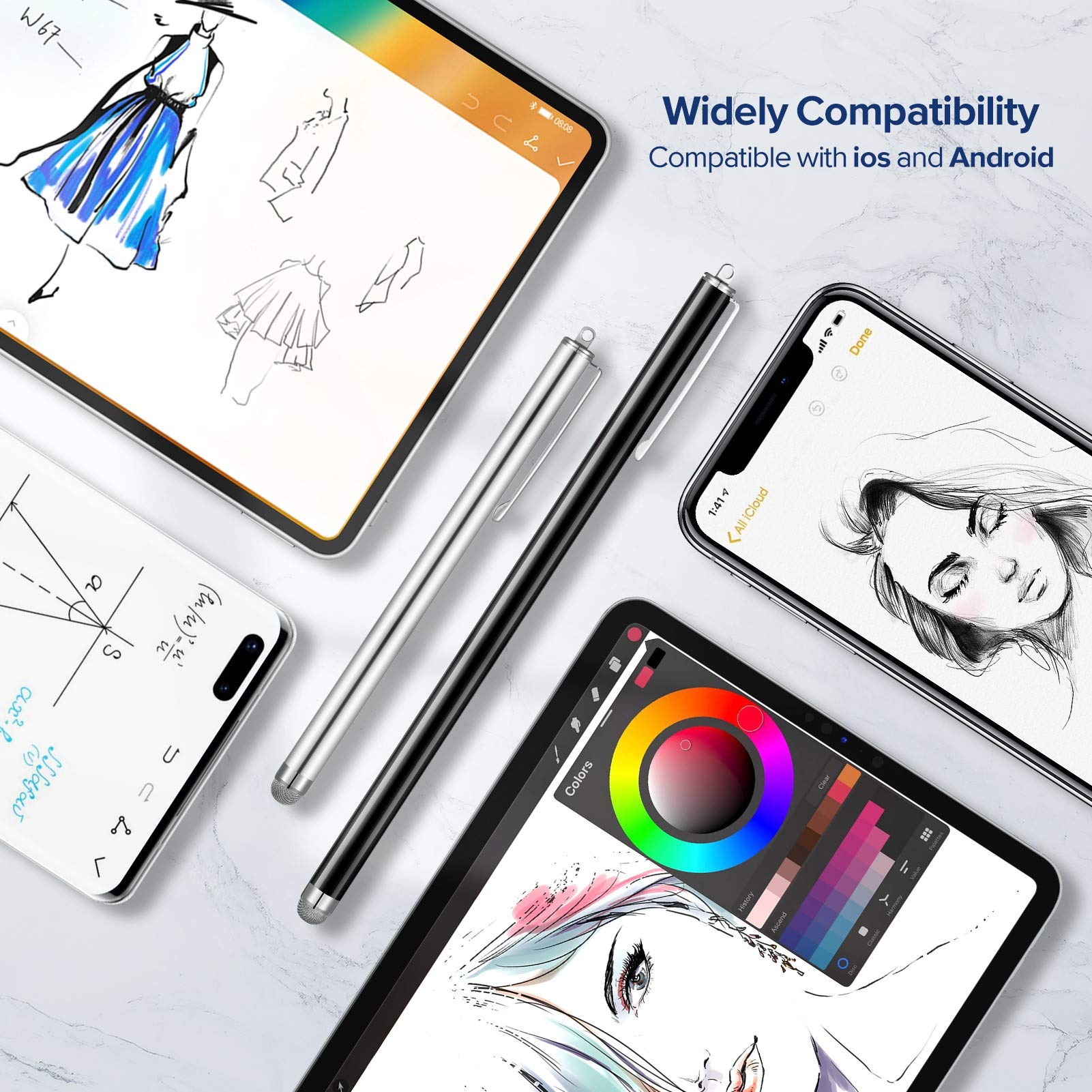 ORIbox Stylus Pen, Fine Point Touch Screen Digital Pencil Compatible for iPad