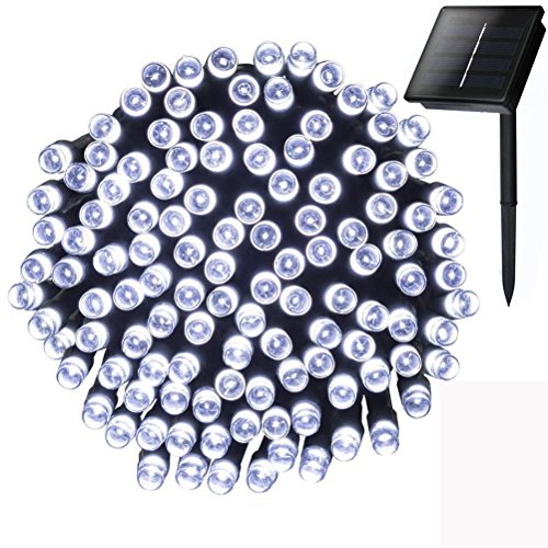 balacoo Christmas Lamp- Solar Powered String Lights Fairy Outdoor String Decorative Lights 72ft 200 LED Solar Ambience Starry Lights for Outdoor Garden Home Wedding Christmas Party Waterproof (White)