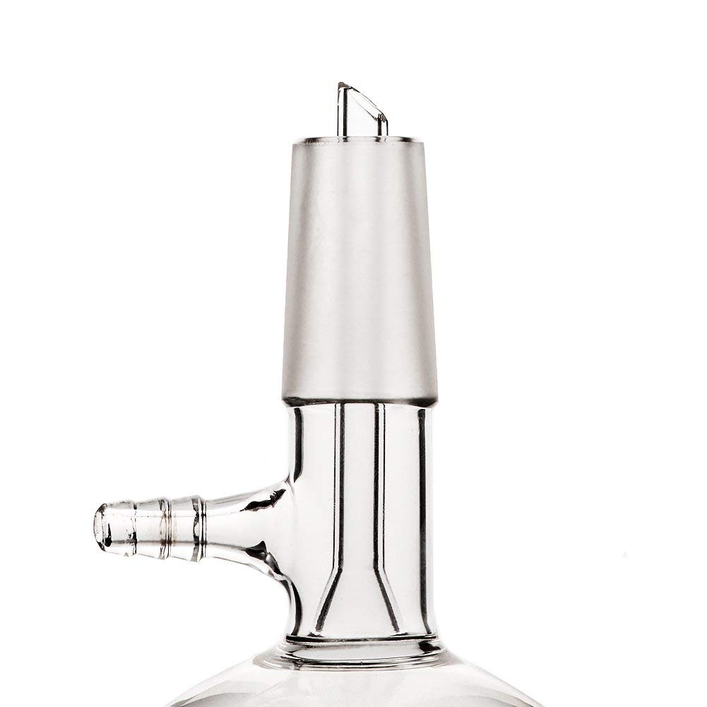 StonyLab Borosilicate Glass Buchner Filtering Funnel with Fine Frit(G3), 76mm Inner-Diameter, 80mm Depth, with 24/40 Standard Taper Inner Joint and Vacuum Serrated Tubulation (250ml)