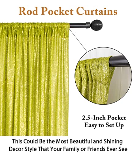 Backdrop Curtain Lime Green 2FTx7FT 2 Pack Sequin Backdrop 60x215cm Sequin Fabric Backdrop Drapes Christmas Backdrop for Photography Lime Green Wall Backdrop Shimmer Wedding Backdrop