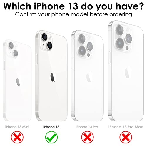 blaspins Crossbody Lanyard Strap Case for iPhone 13, Neck Cross Body, Adjustable Holder Removable, Drop Protection Shockproof, Hands-Free Silicone Case Cover 6.1 inch, 150 cm Strap, iP13 - White