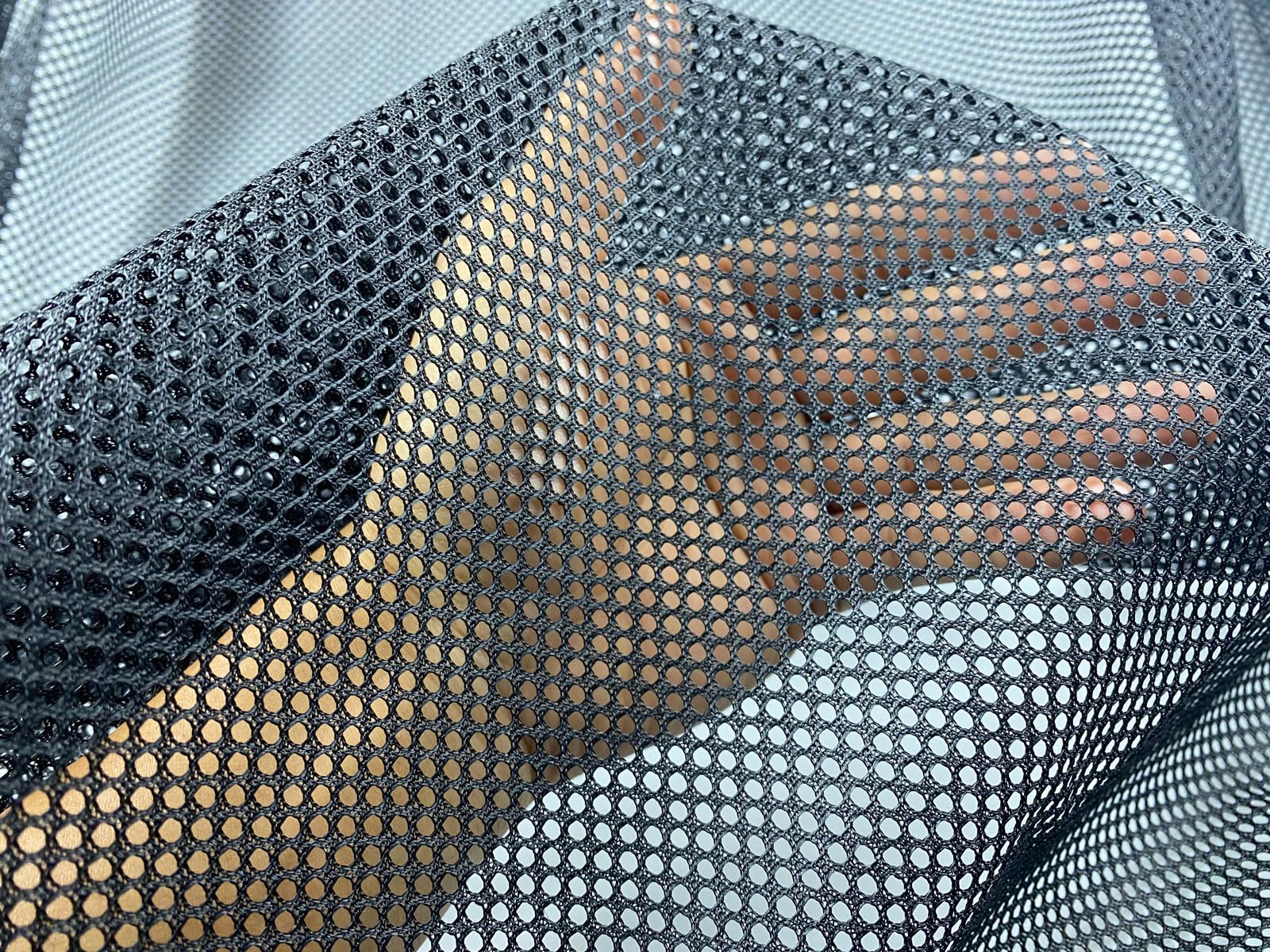 Mesh Fabric Netting Black Fabric Netting Soft Mesh Fabric for Sewing, Crafts,Shopping Bag, Backpack Pocket and Straps and Netting Clothes (Black(19×61INCH))