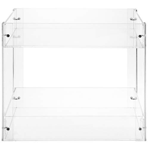 MyGift 2-Tier Clear Acrylic Desk Organizer Document Tray, Home Office Desktop Paper Tray