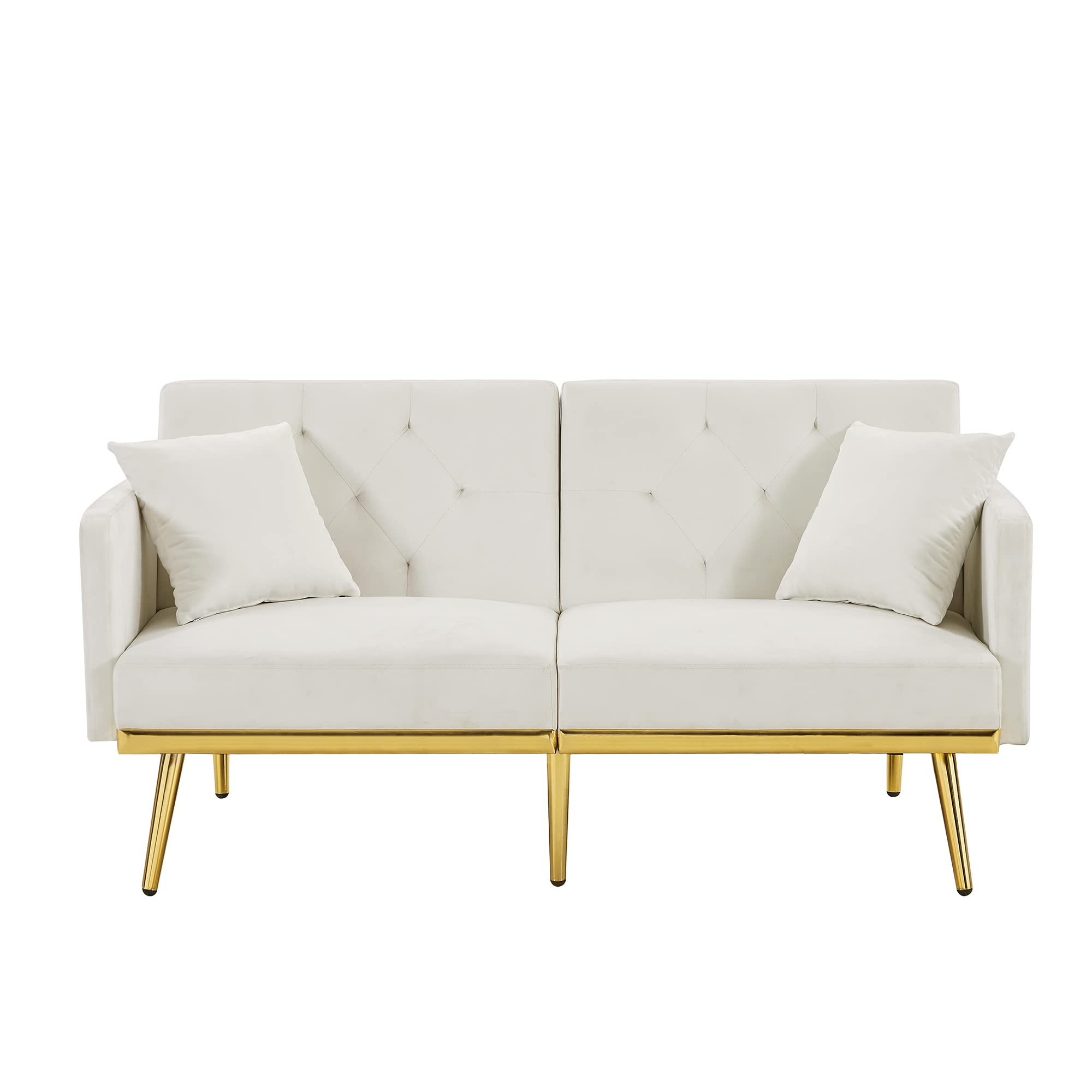 Sofa Bed Sleeper Couches and Sofas - 59'' Couch Recliner Convertible Sofa Modern Adjustable Velvet Futon Couches Sofas Bed for Living Room Fold Up and Down Recliner Couch