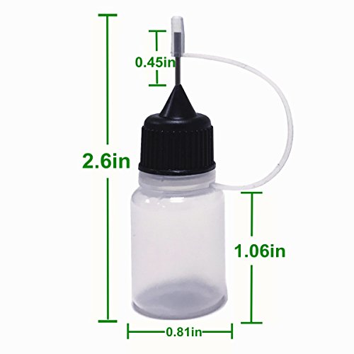 JOYWEE (30 Pack, 5ml) Needle Bottle dropper bottle eliquid bottle liquid bottle squeeze bottle Steel Needle TIP Dropper Bottle