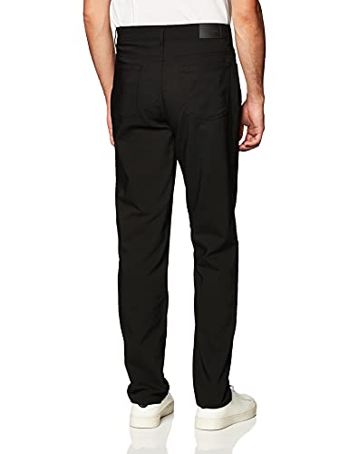 Calvin Klein Men Move 365 Stretch Slim Fit Wrinkle Resistant Tech Woven Pant, Black, 33x32