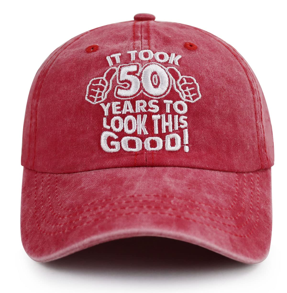 50th Birthday Decorations for Women Men, Vintage 1974 50 Year Old Party Supplies Baseball Cap, Funny Adjustable Cotton Embroidered Hats for Dad Mom Husband Wife