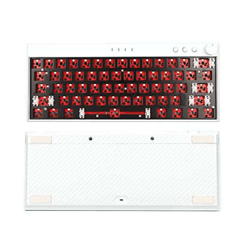 61 Keys Mechanical Keyboard DIY Kit, RGB Backlight Mechanical Keyboard Kit with Switch Hot Swap, Custom Mechanical Gaming Keyboard Kit for Home, Office(White)