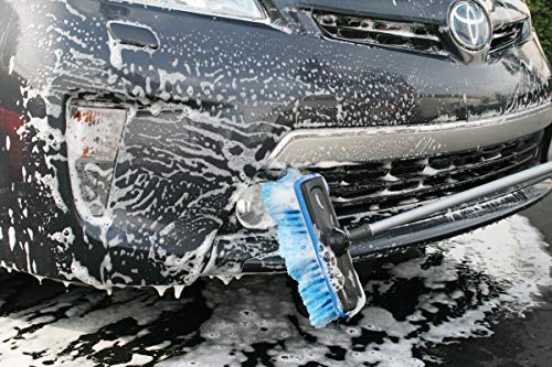 Carrand 93062 Deluxe Car Wash 10" Dip Brush with 65" Extension Pole, Blue and Black