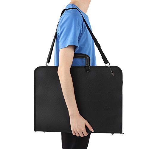 Art Portfolio Bag 11.7 x 16.5 Inch, Art Portfolio Tote A3 with Nylon Shoulder Art Supply Bag Portfolio Folder for Artwork, Poster, Scrapbook, Keepsake and Bulletin Board
