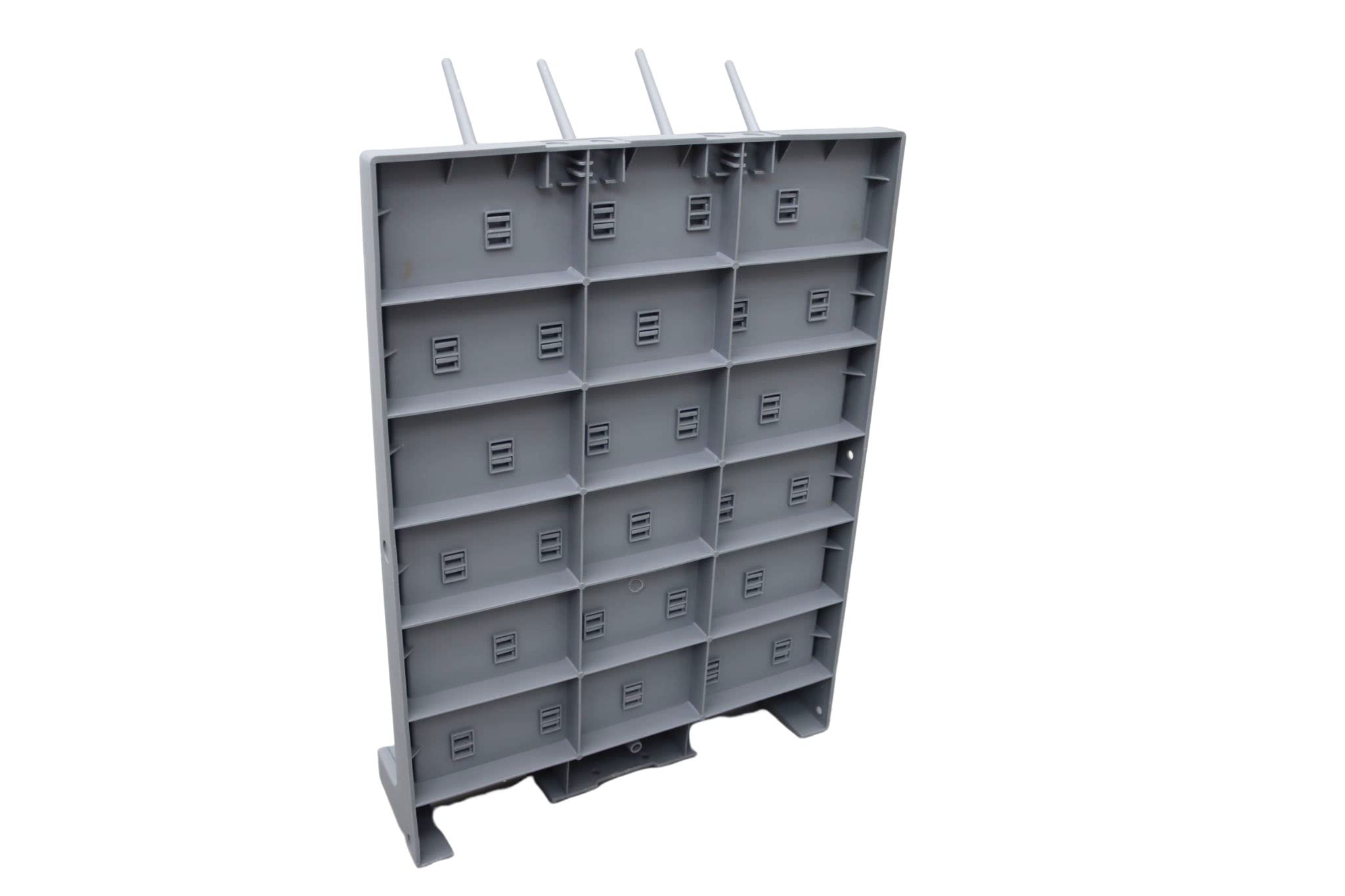 INTBUYING Bottle Drying Rack Pegboard Wall Mounted Desk Grey 27Pegs Removable PP Glassware Drying Draining Rack Education&lab Cleaning Equipment