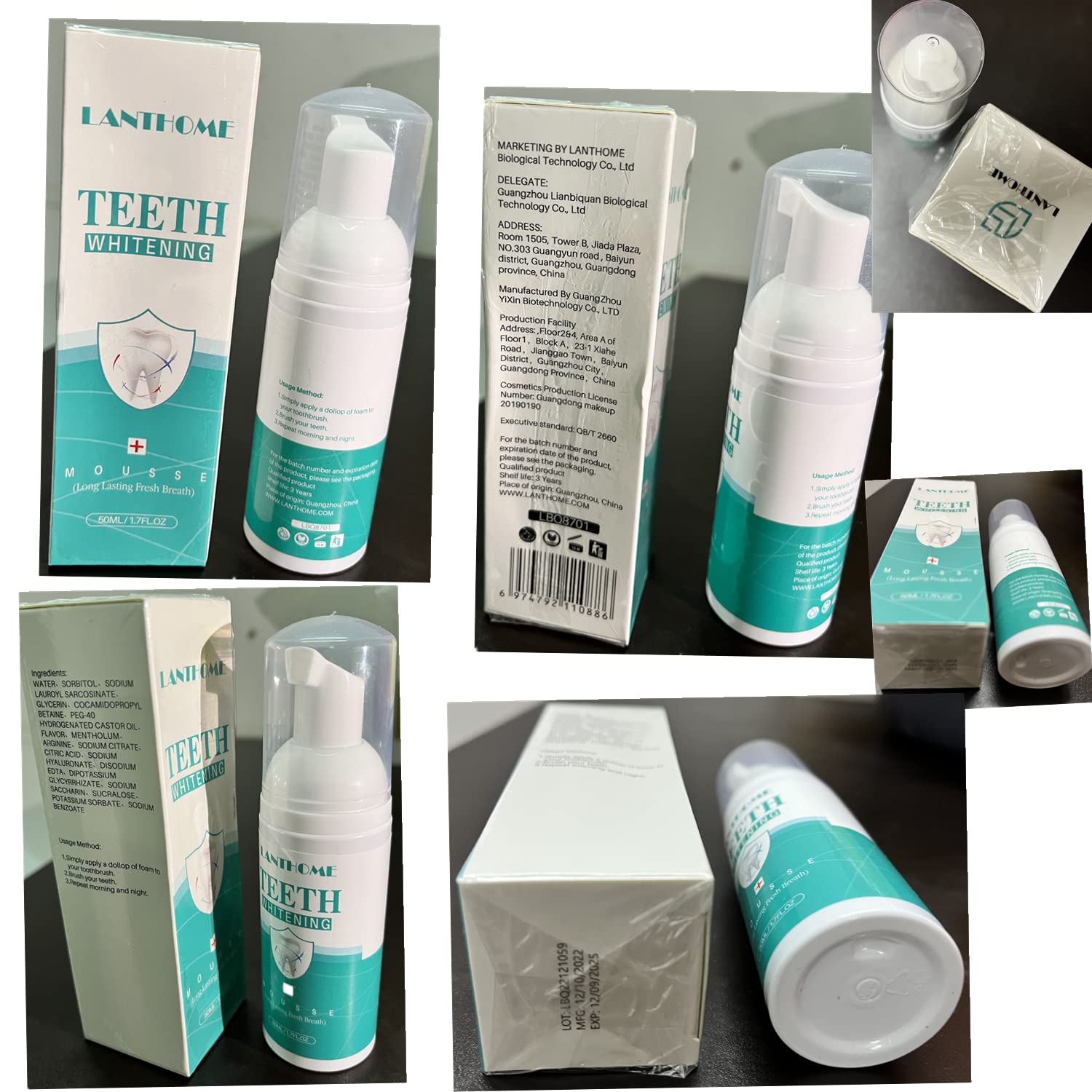 2PCs Teeth Whitening Mousse Foam Refreshing Breath Deep Cleaning Toothpaste,Fresh Breath,Ultra-fine Mousse Whitening Toothpaste Foam Oral Care,Toothpaste Mouthwash