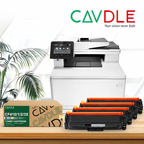 CAVDLE 410X Remanufactuared Toner Cartridge Replacement for CF410X 410X Work with Color MFP M377dw M452dn M452dw M452nw M477fdw M477fnw M477fdn Printer (Black Cyan Yellow Magenta, 4-Pack)